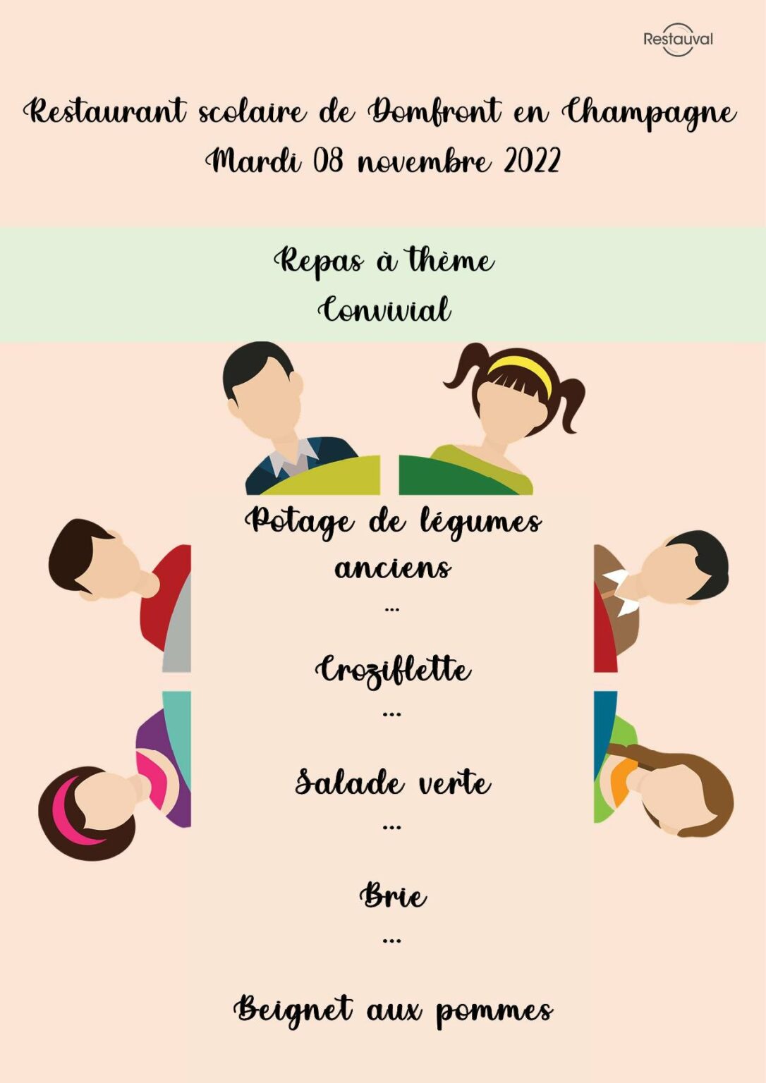 Menus cantine scolaire 2022-2023 - Domfront-en-Champagne